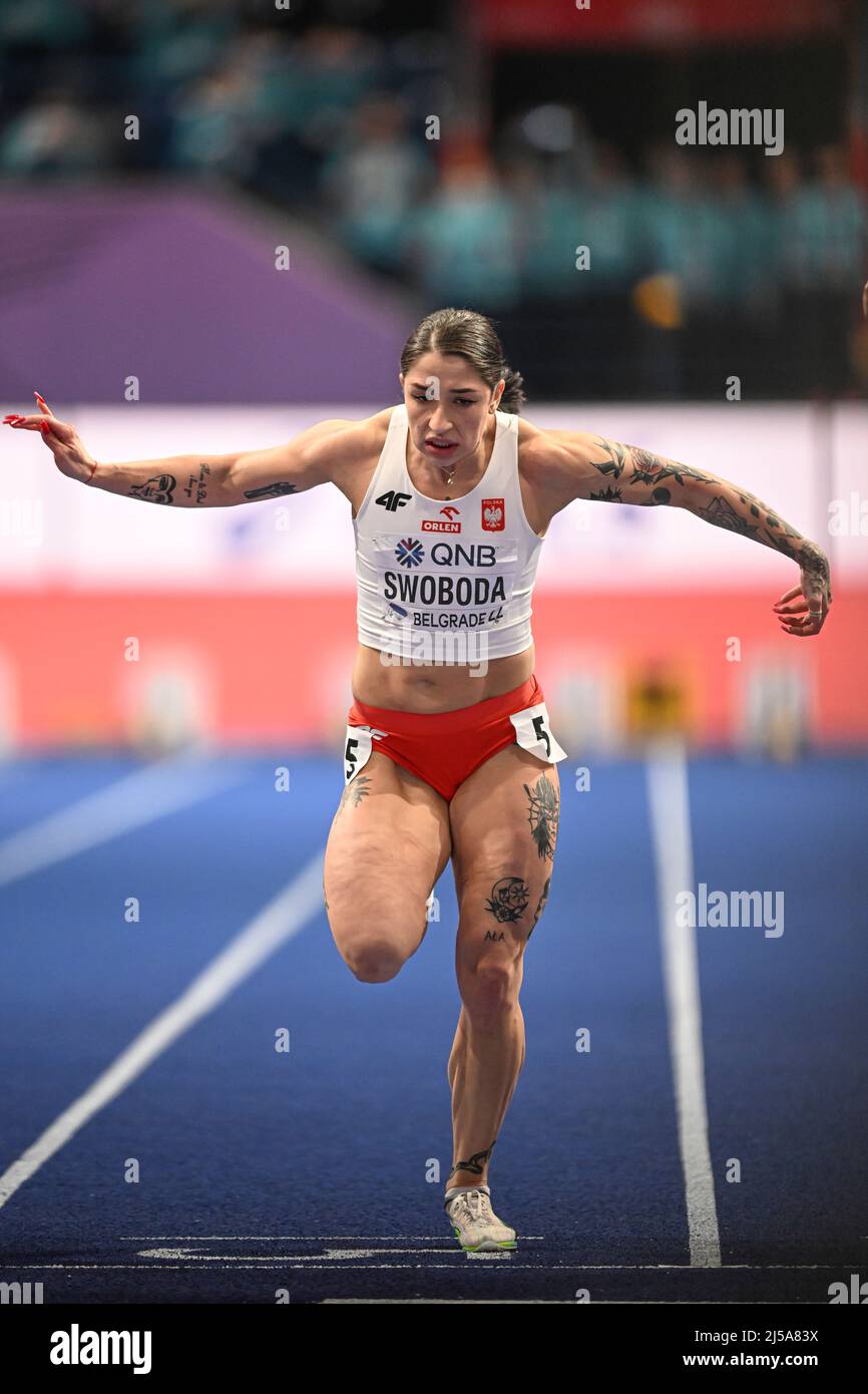 Ewa Swoboda participating in the Belgrade 2022 World Indoor ...
