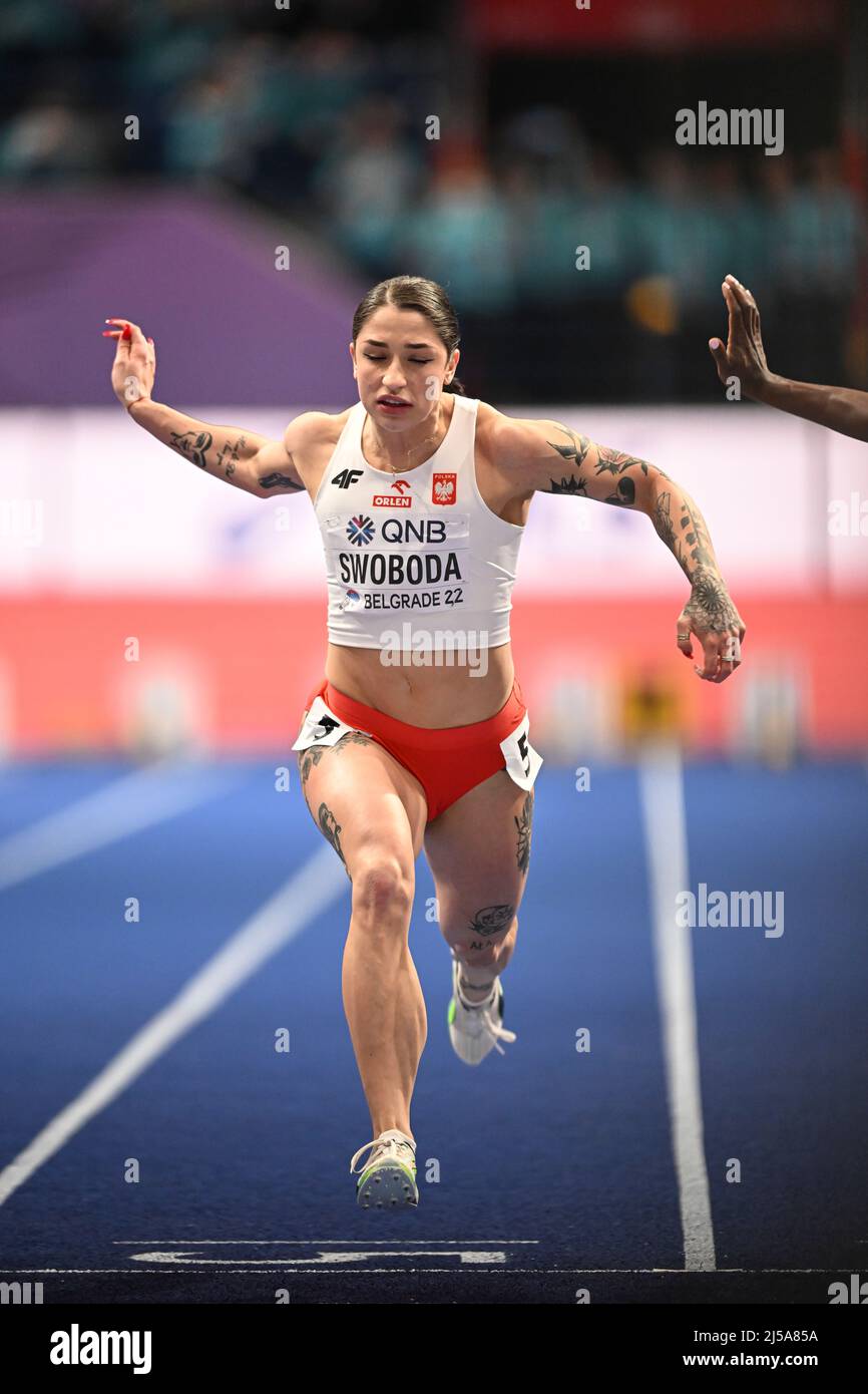Ewa Swoboda participating in the Belgrade 2022 World Indoor ...