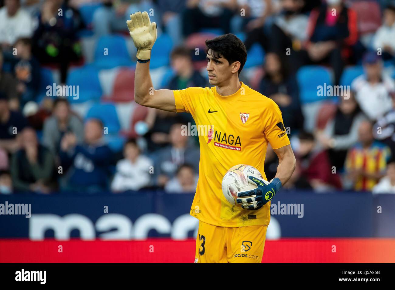 Valencia, Spain, April 21, 2022. Yassine Bounou, Bono of Sevilla FC ...