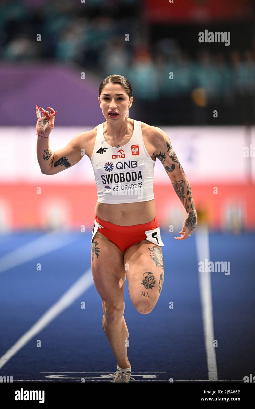 Ewa Swoboda participating in the Belgrade 2022 World Indoor ...