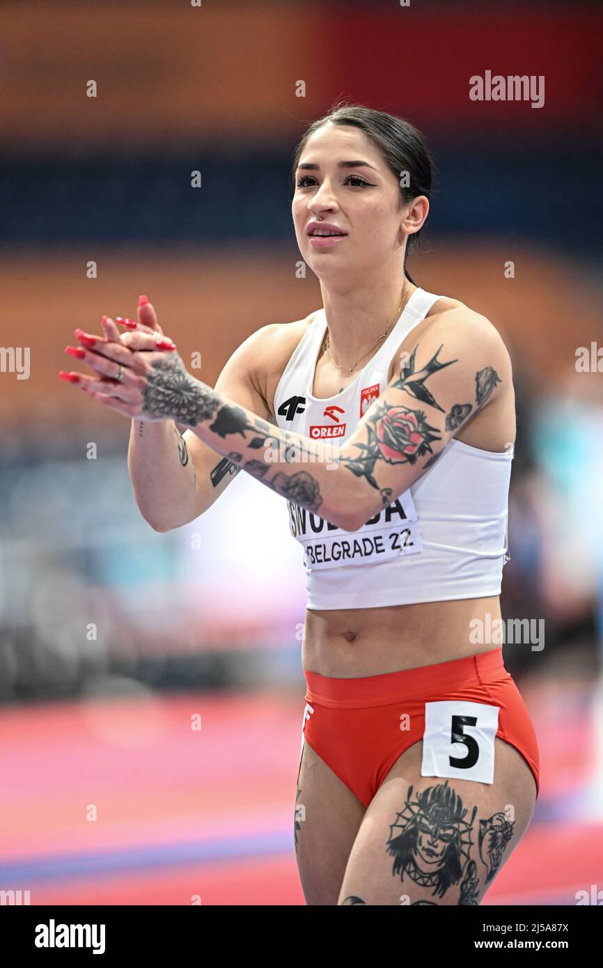 Ewa Swoboda participating in the Belgrade 2022 World Indoor ...