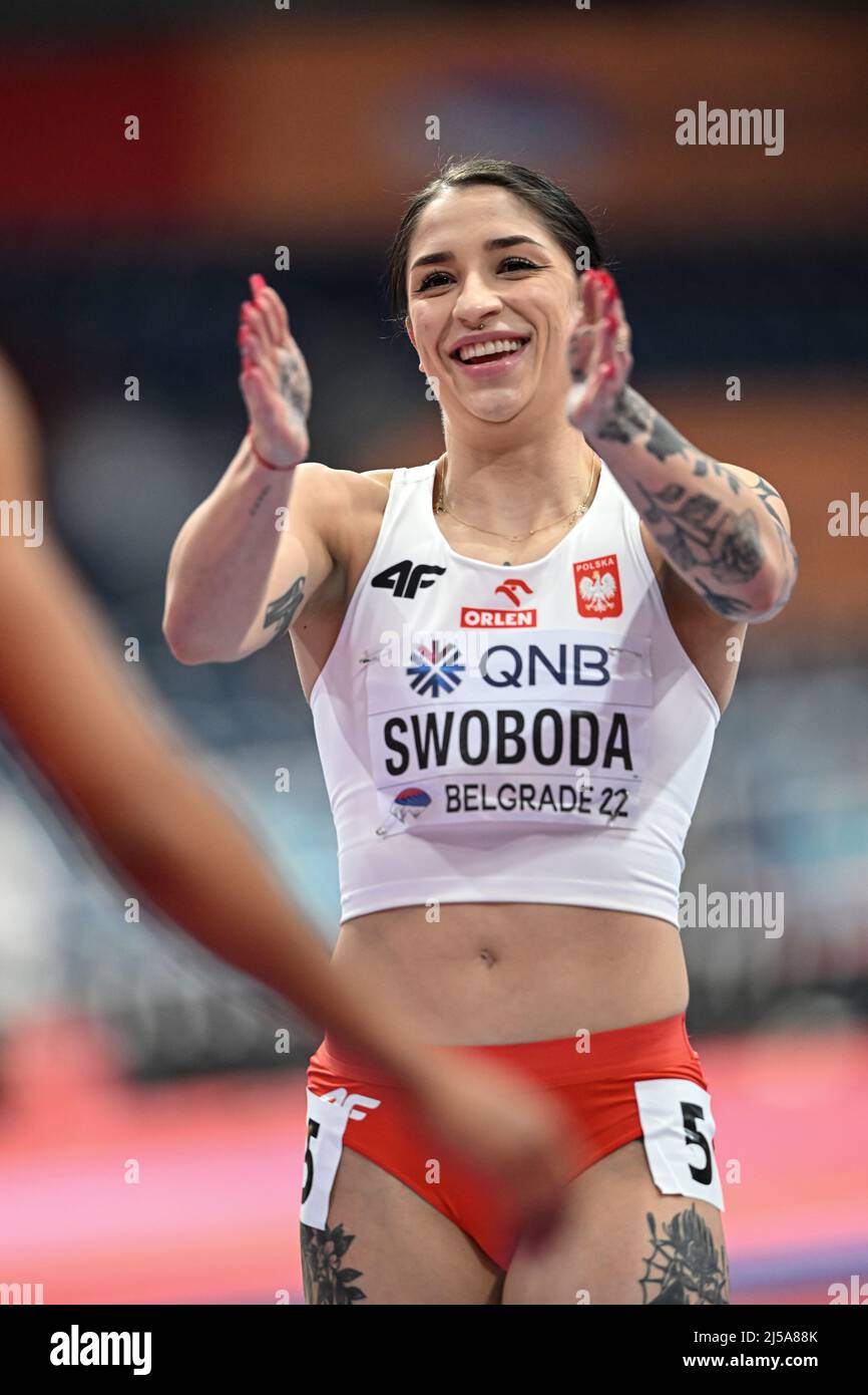 Ewa Swoboda participating in the Belgrade 2022 World Indoor ...