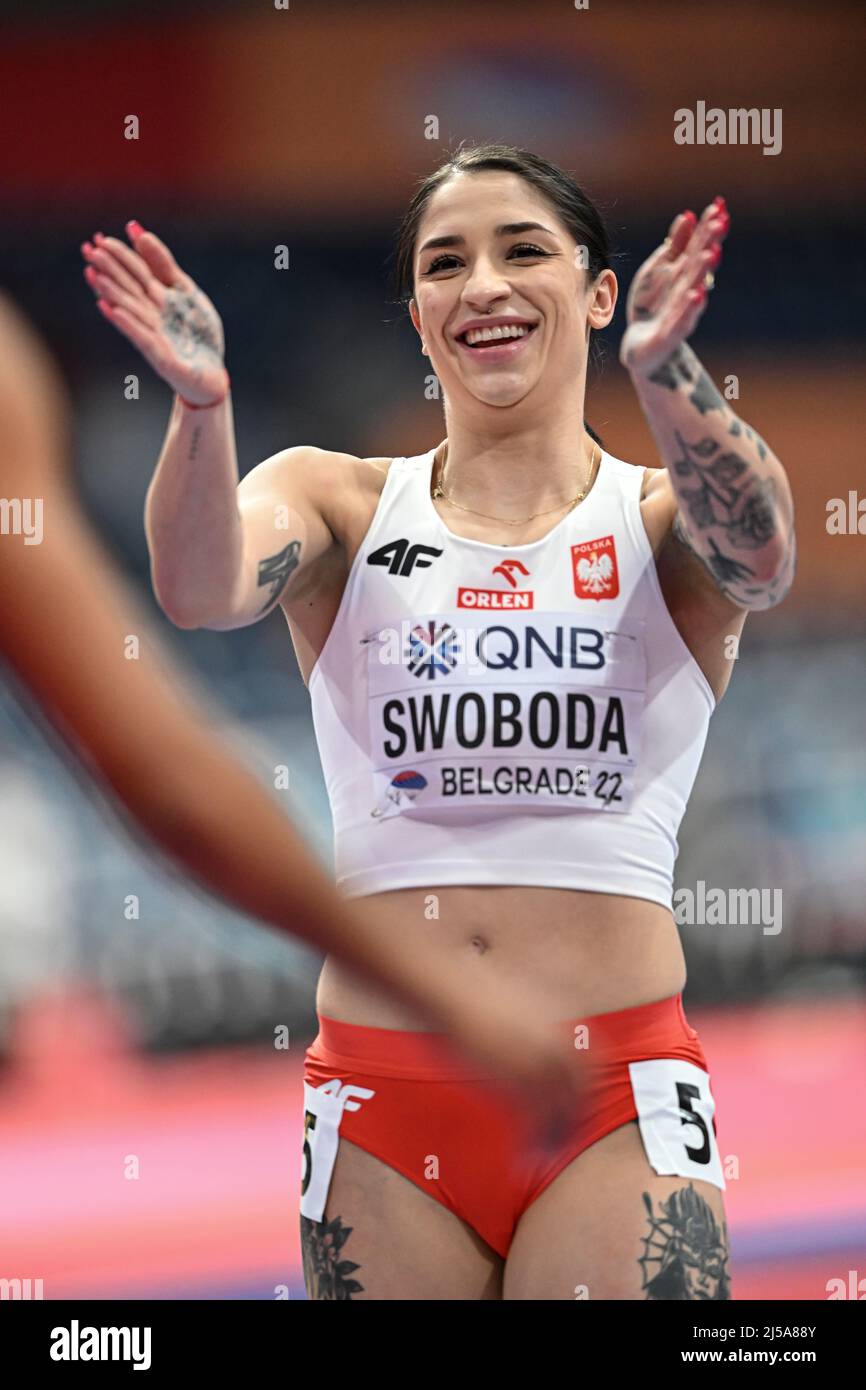 Ewa Swoboda participating in the Belgrade 2022 World Indoor ...