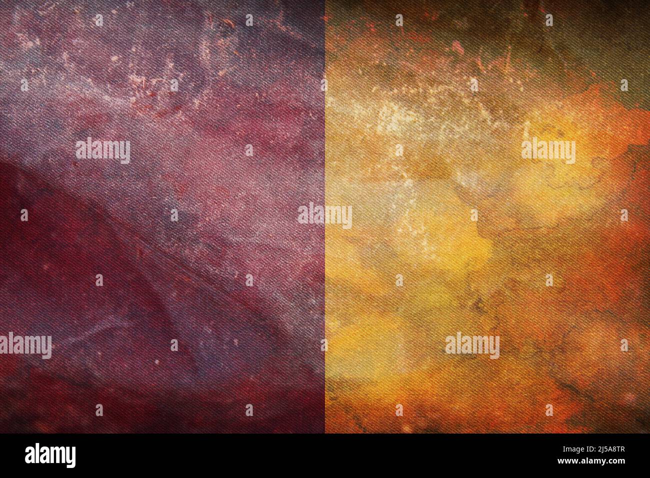 Top view of Rome, Italy retro flag with grunge texture. Italian travel ...