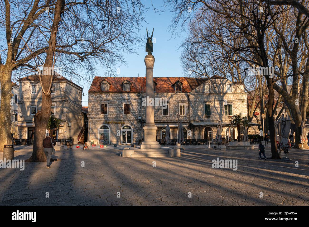 Town Square in the city of Trebinje, Bosnia and Herzegovina Stock Photo ...