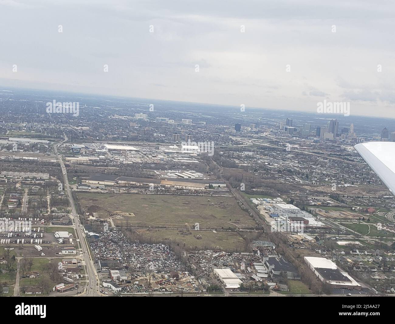 Columbus, Ohio seen from a plane Stock Photo - Alamy