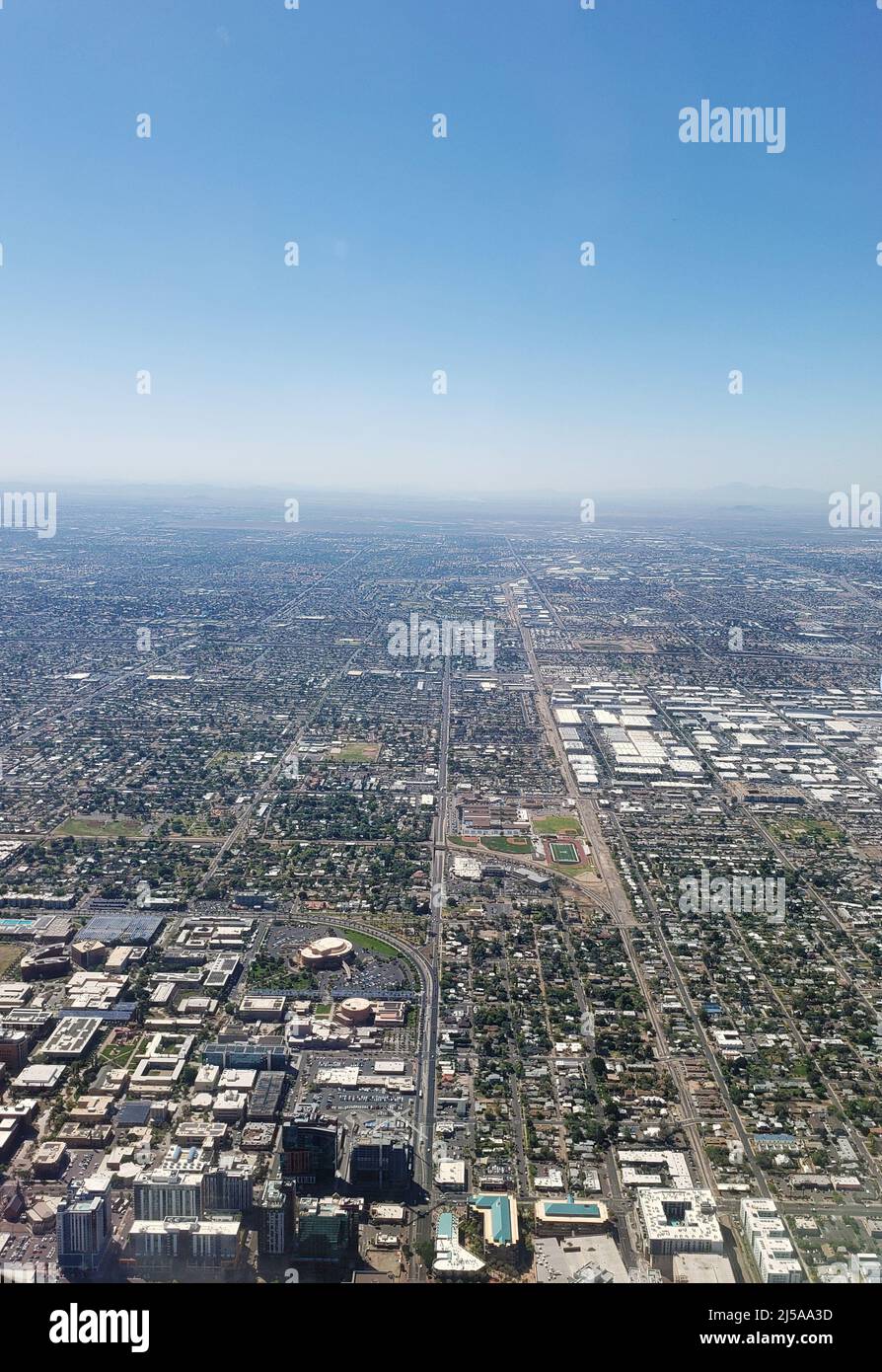 Phoenix, Arizona seen from a plane Stock Photo - Alamy