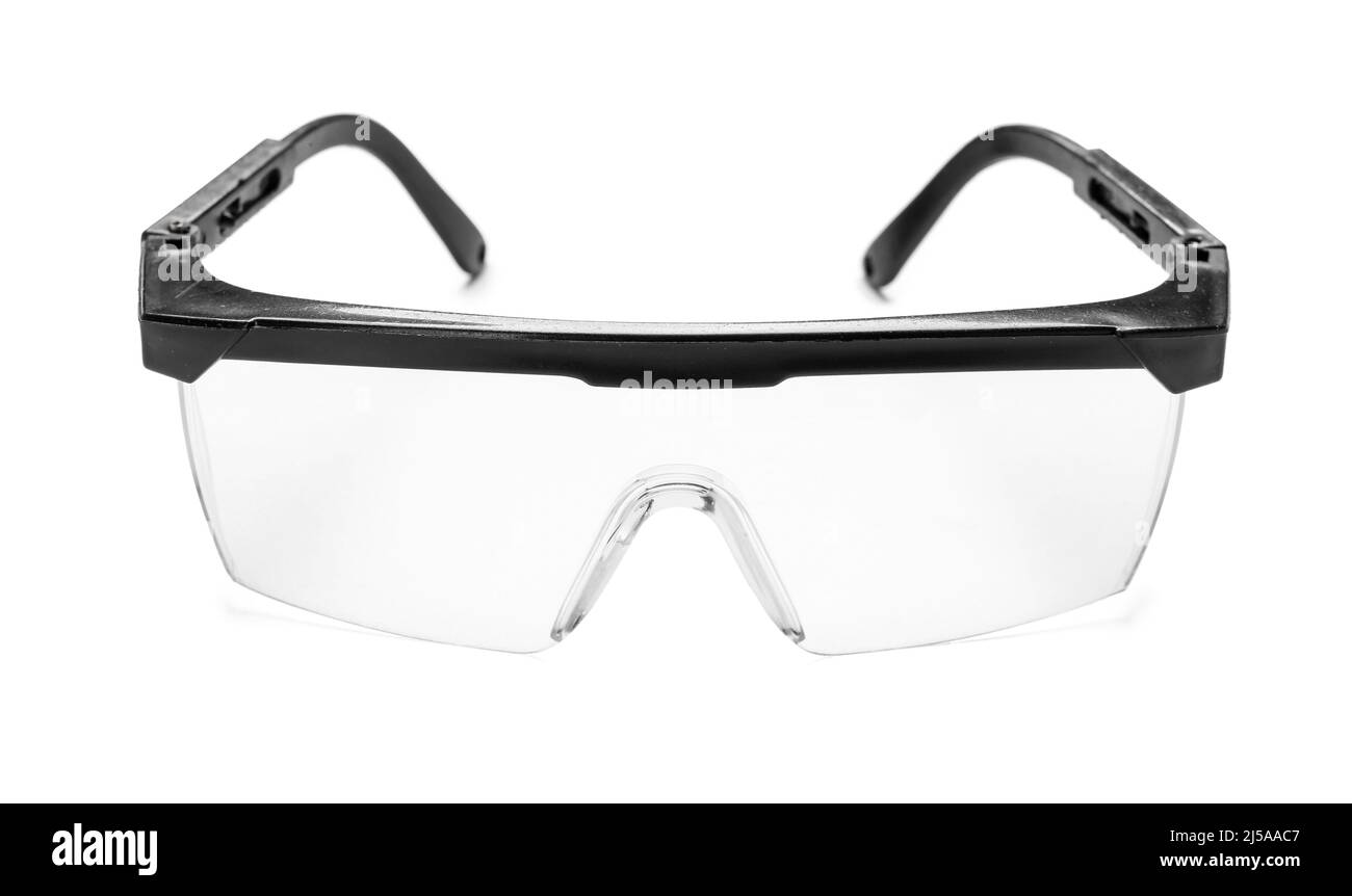 Safety goggles on white background Stock Photo - Alamy