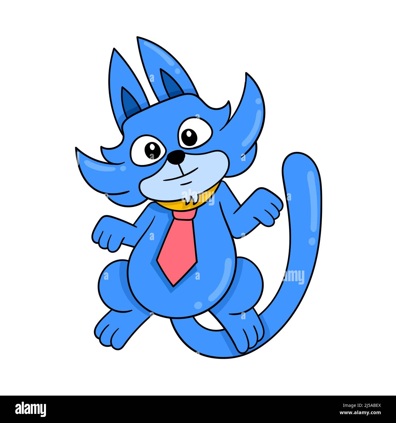 happy laughing face blue cat Stock Vector Image & Art - Alamy