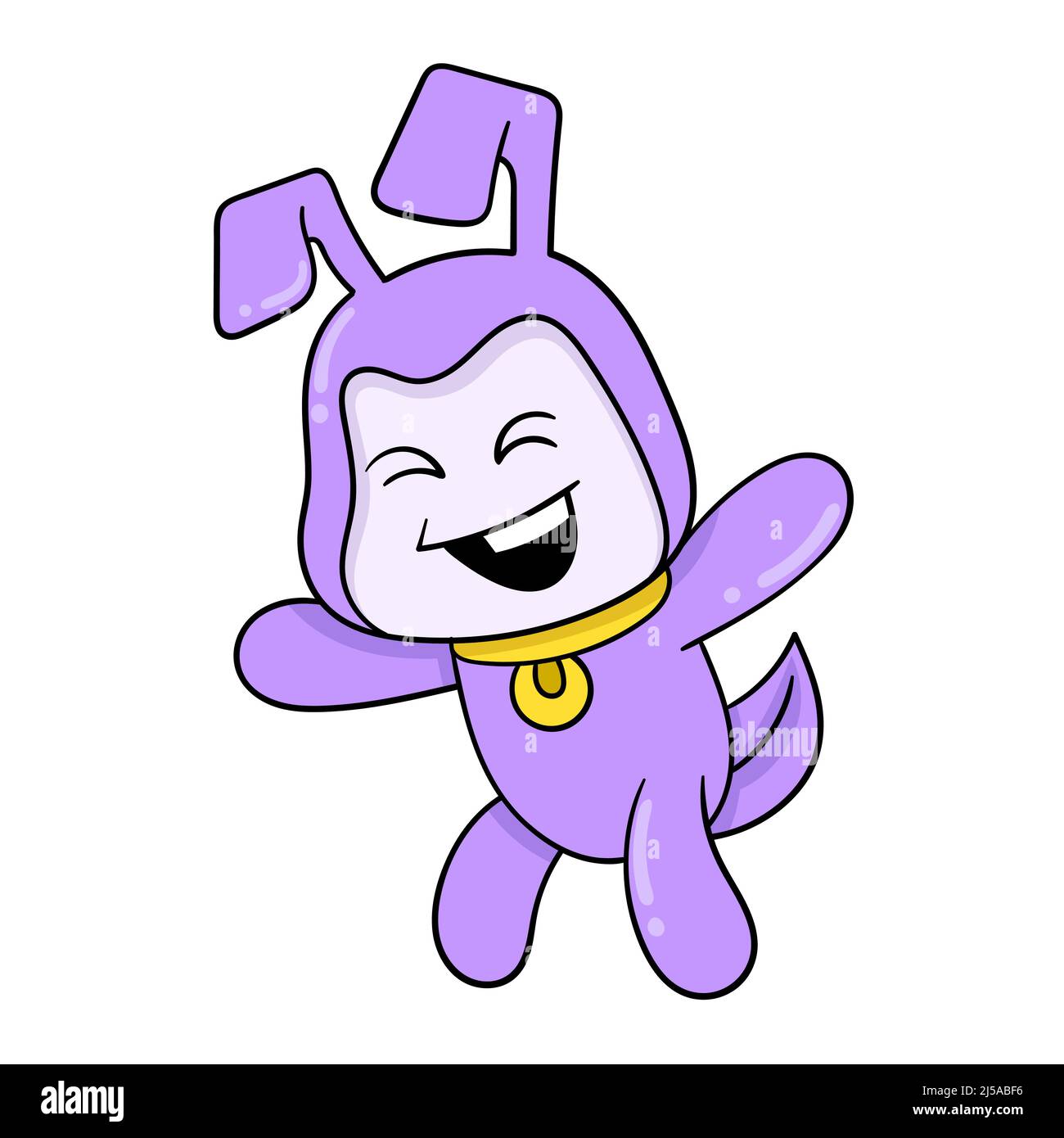 purple faced rabbit laughing happilly Stock Vector Image & Art - Alamy