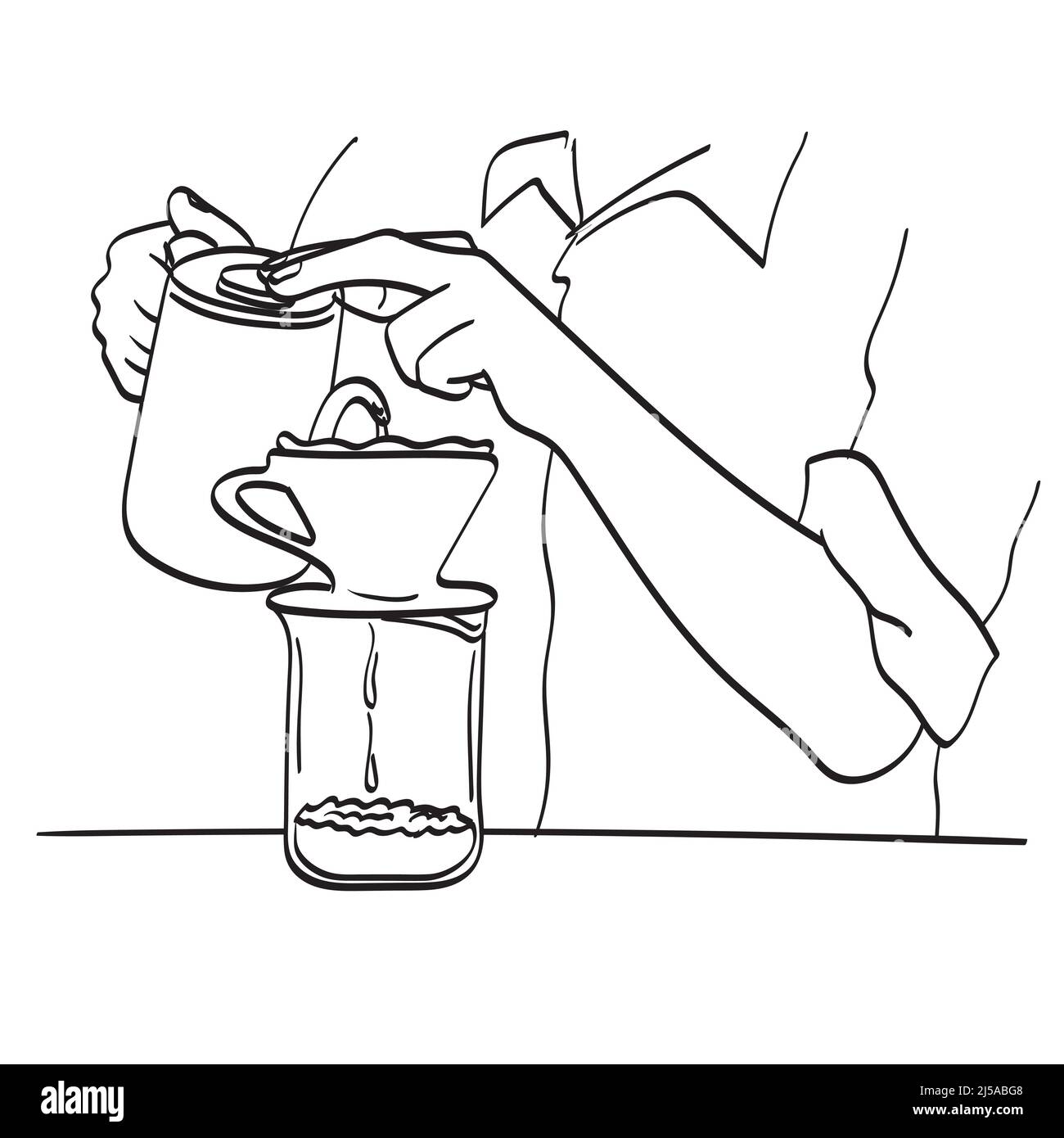 Filter coffee on counter Stock Vector Images - Alamy