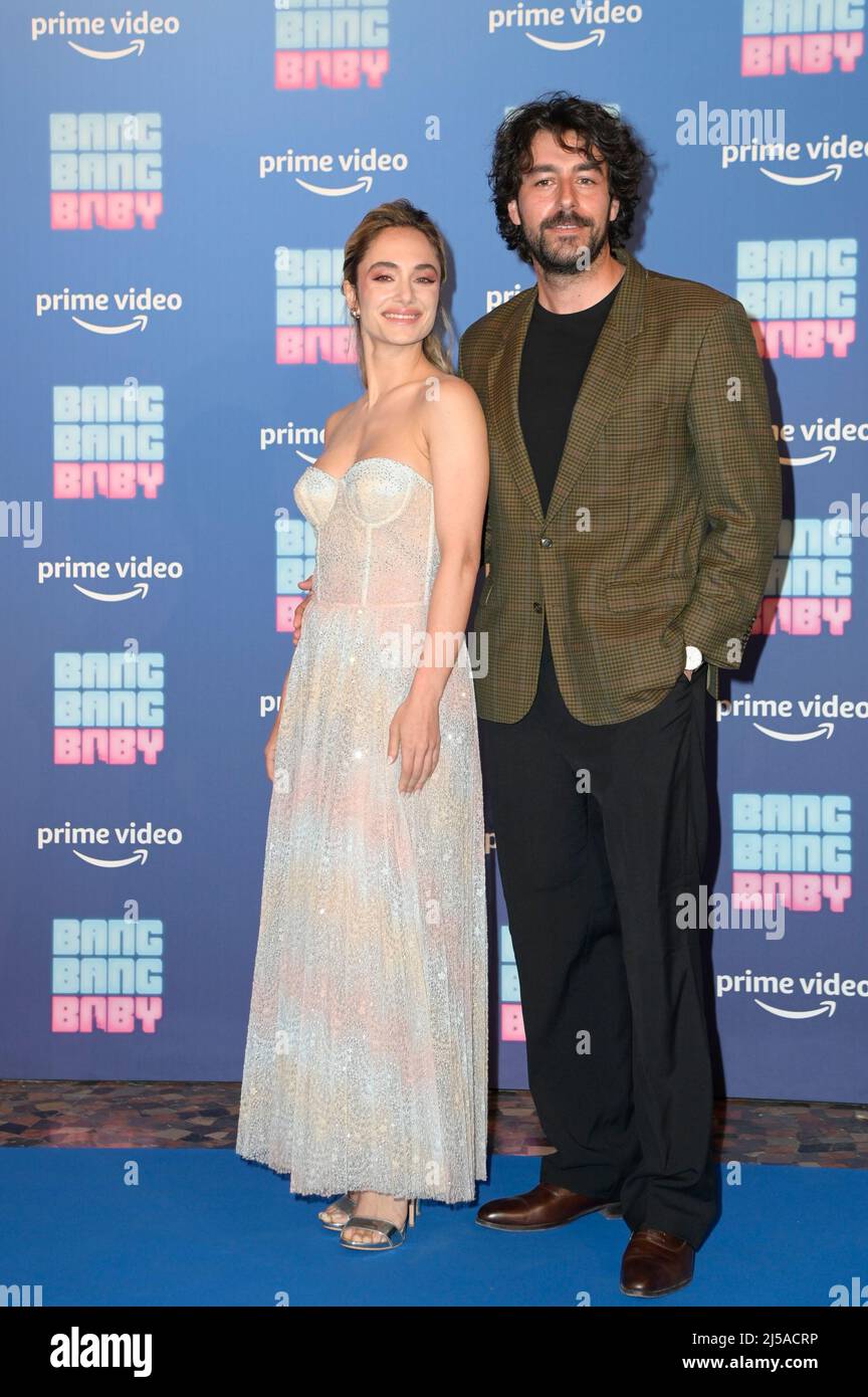 Rome, Italy. 21st Apr, 2022. Denise Capezza and Michele Rosiello attend ...
