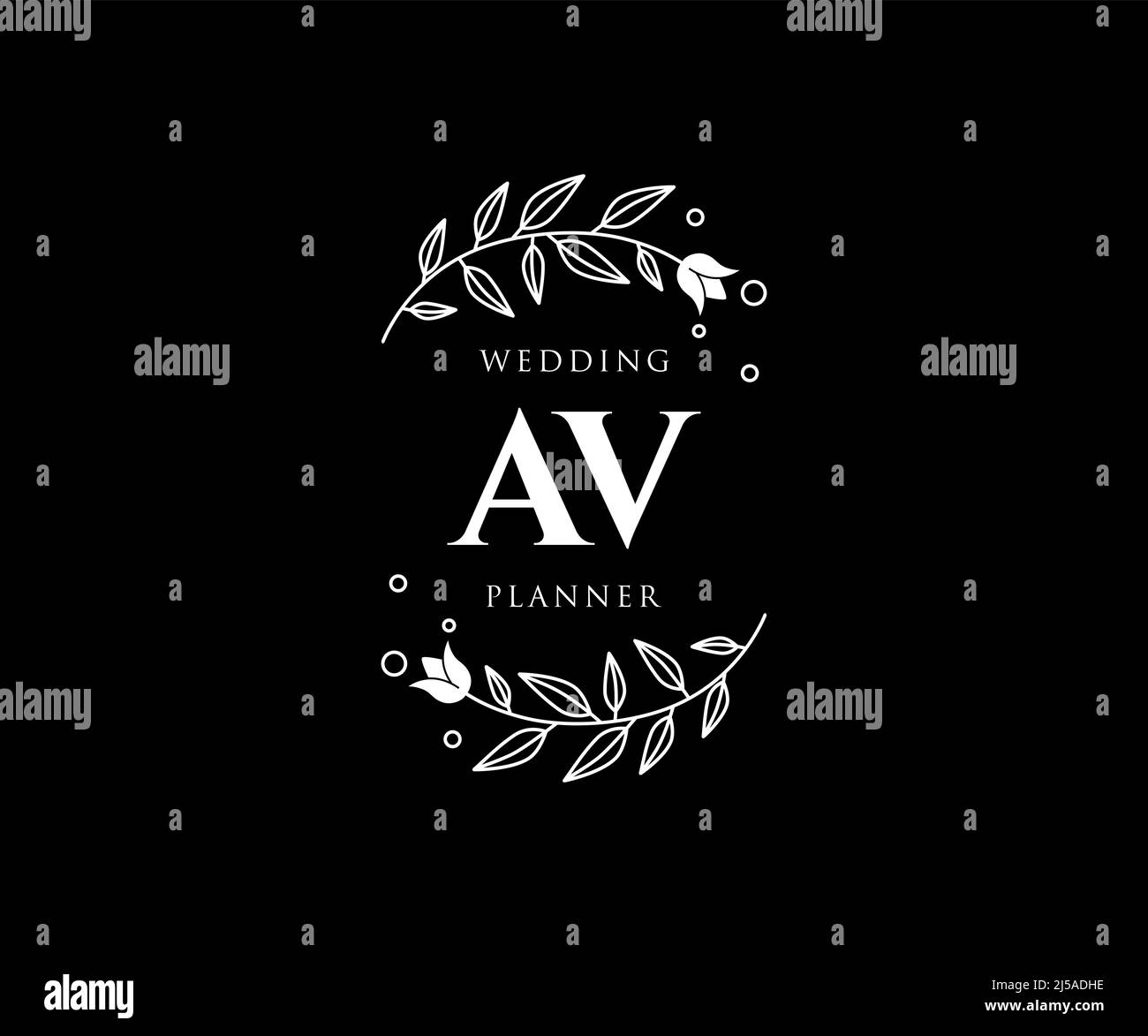 AV Initials letter Wedding monogram logos collection, hand drawn modern ...