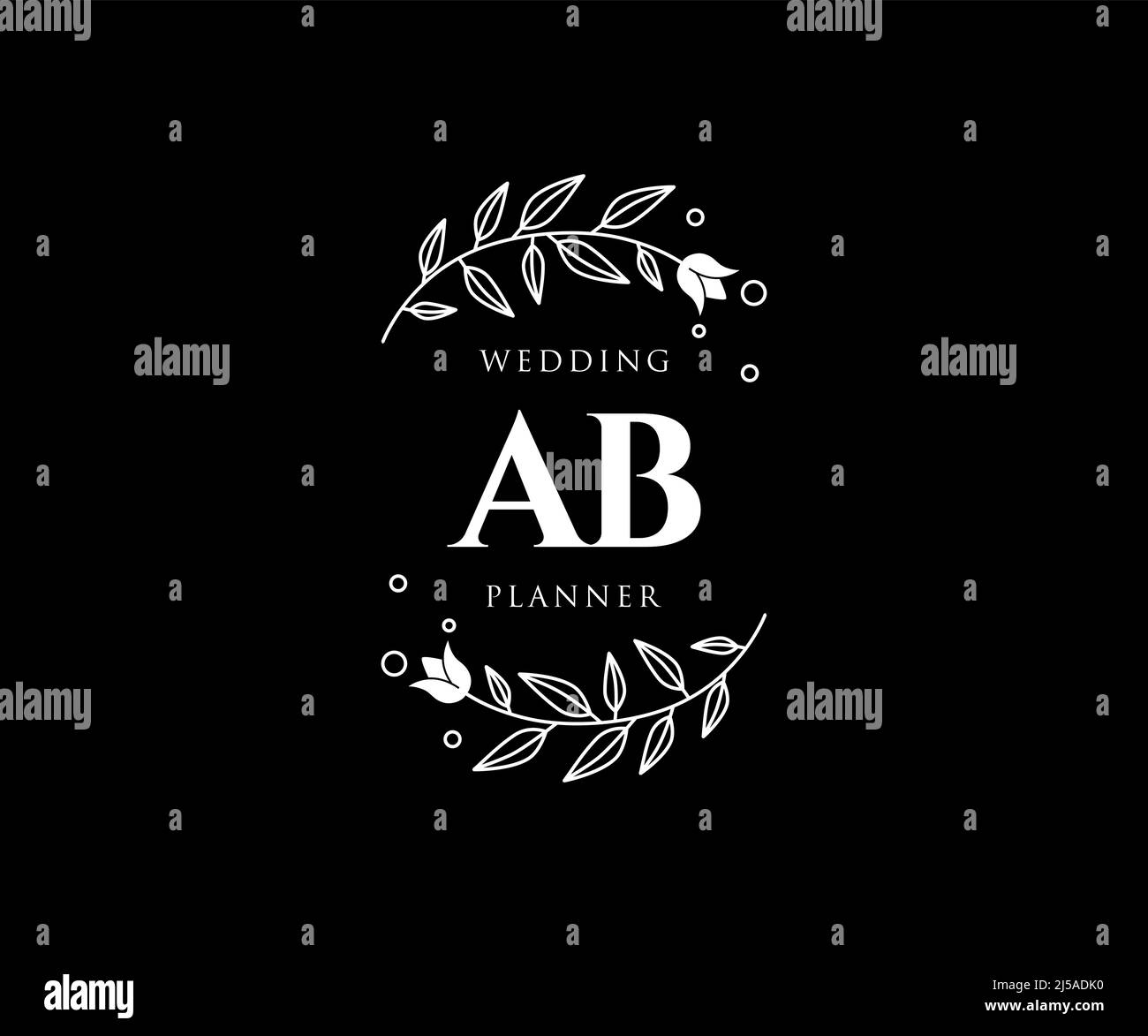 AB Initials letter Wedding monogram logos collection, hand drawn modern ...