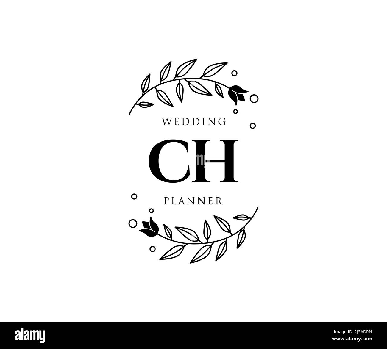 CH Initials letter Wedding monogram logos collection, hand drawn modern ...