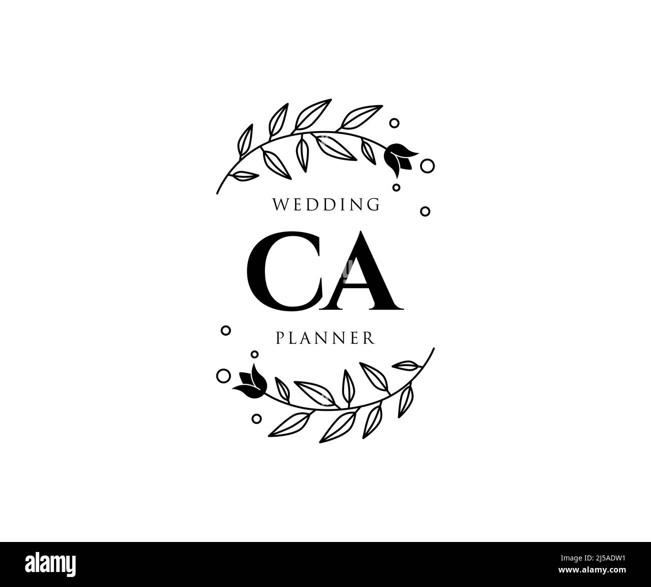 CA Initials letter Wedding monogram logos collection, hand drawn modern ...
