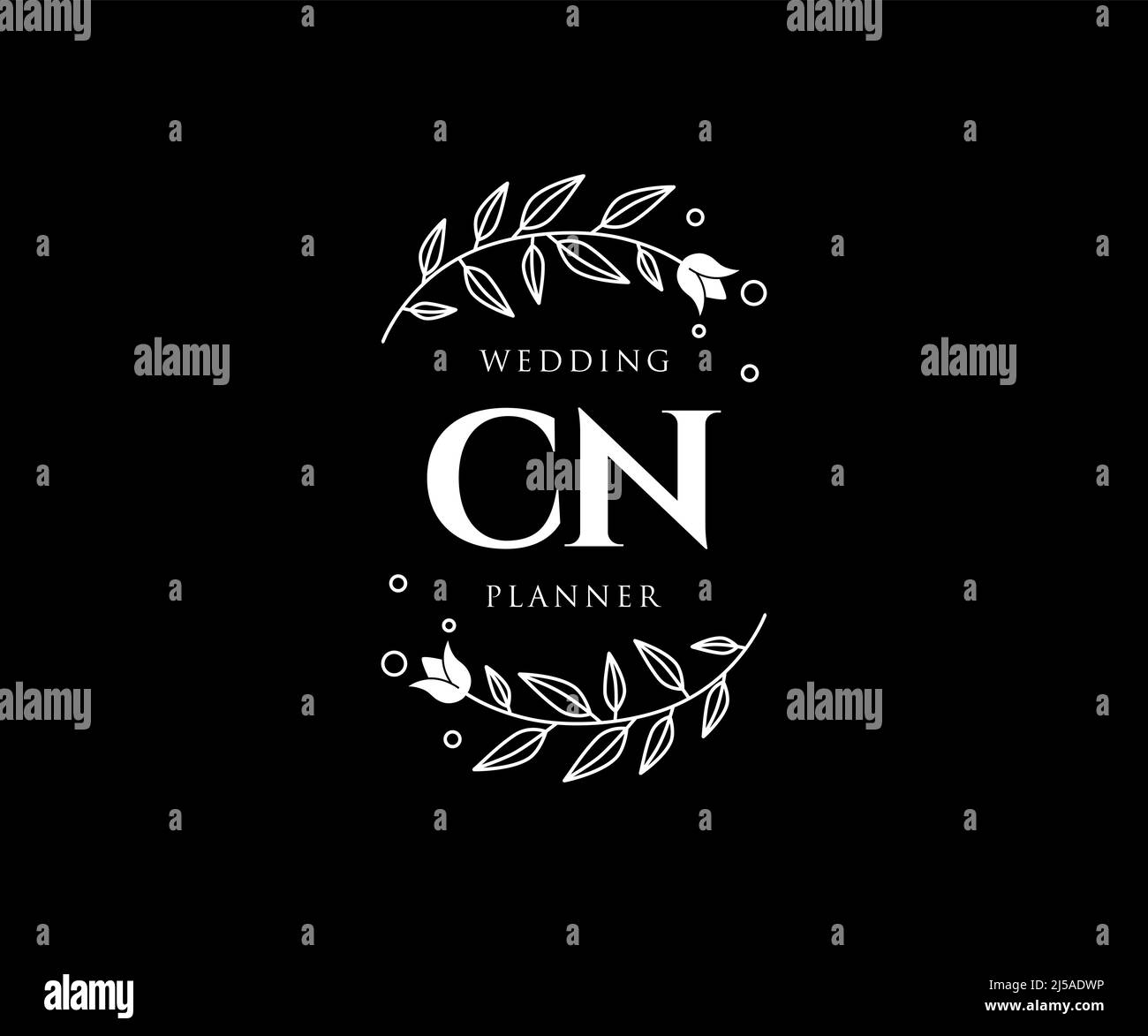 CN Initials letter Wedding monogram logos collection, hand drawn modern ...