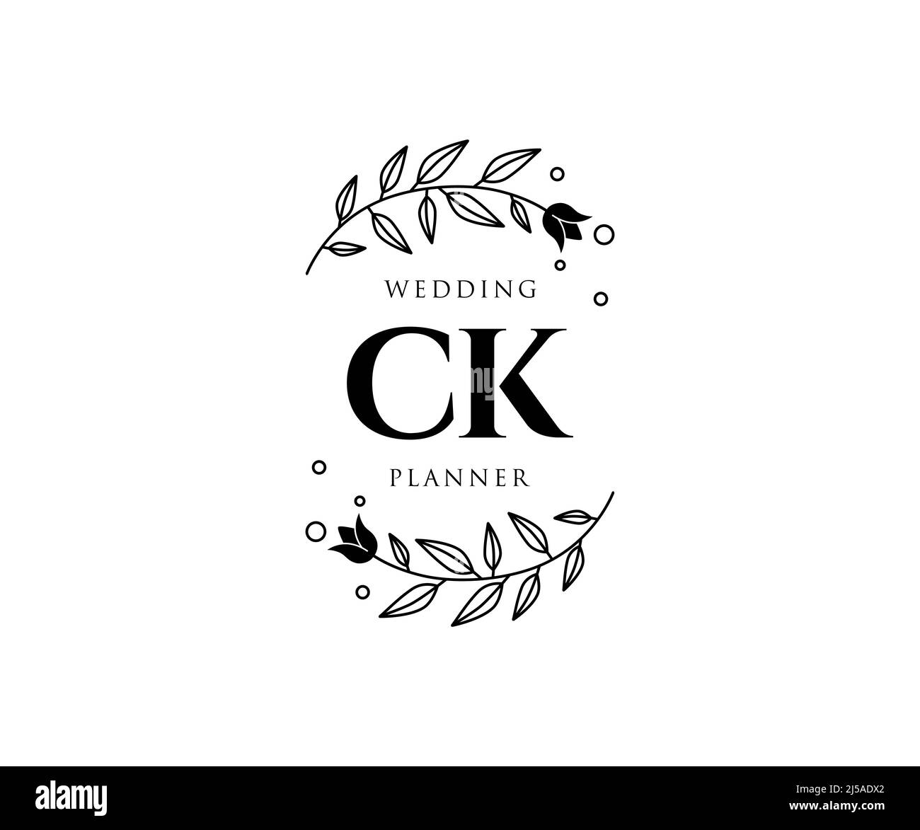 CK Initials letter Wedding monogram logos collection, hand drawn modern ...