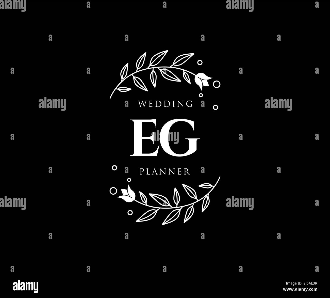 EG Initials letter Wedding monogram logos collection, hand drawn modern ...