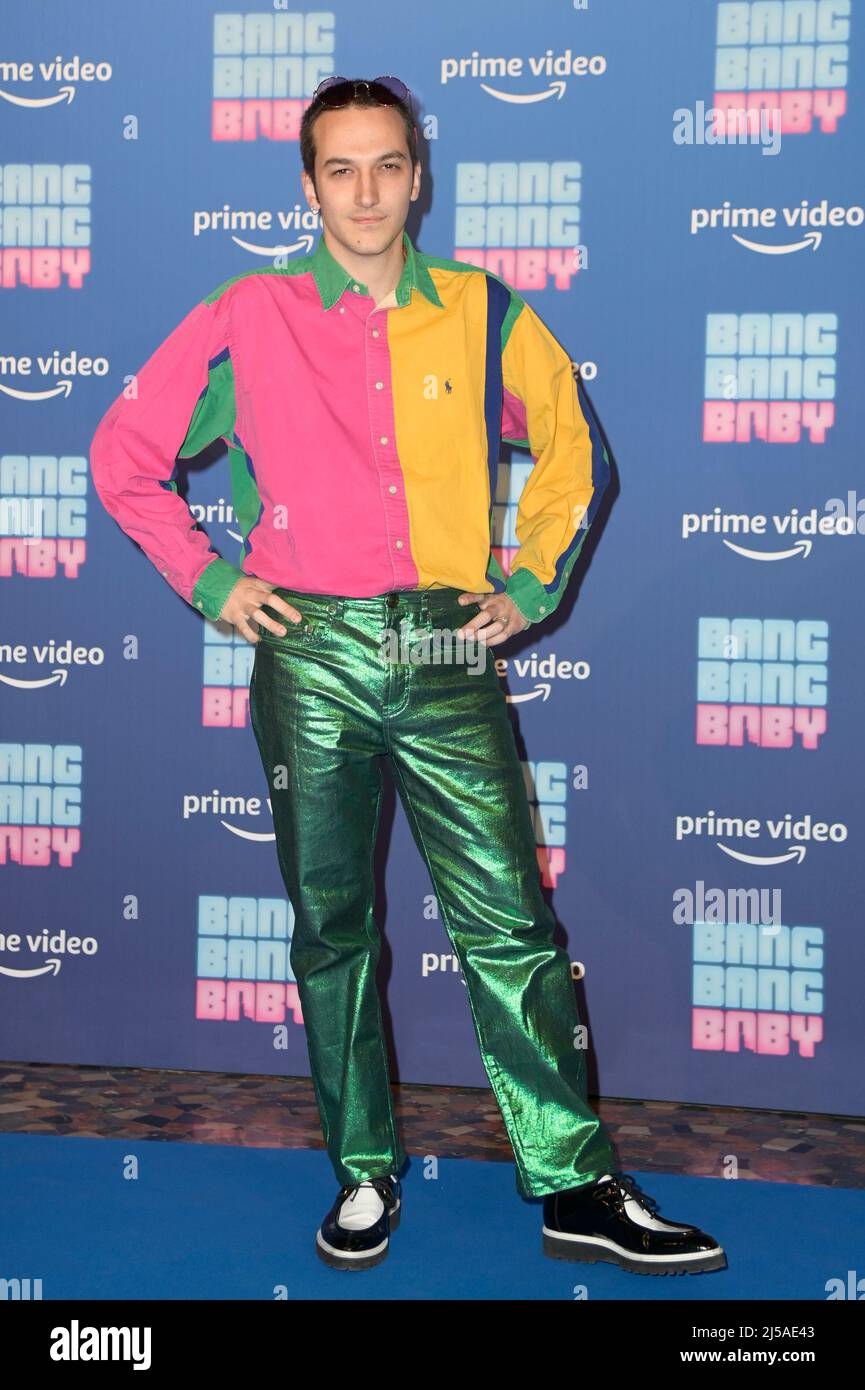 Rome, Italy. 21st Apr, 2022. Pietro Turano attends the blu carpet of ...