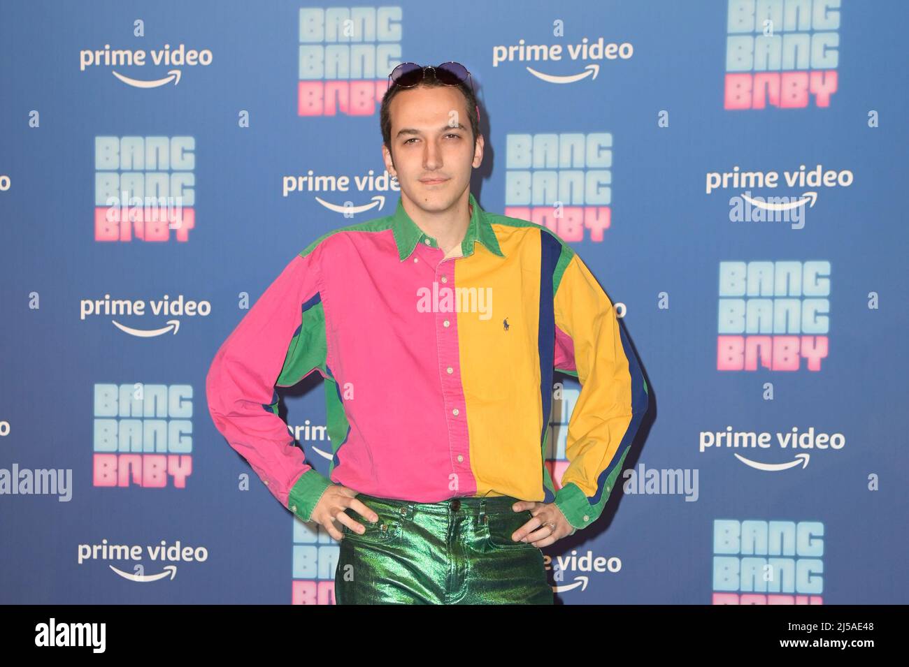 Rome, Italy. 21st Apr, 2022. Pietro Turano attends the blu carpet of ...