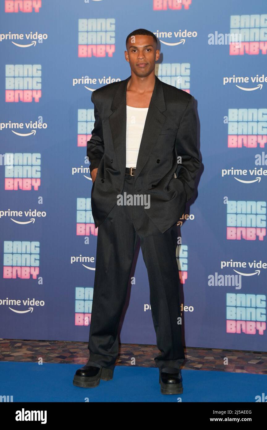 Haroun Fall attends the blu carpet of the premiere of Prime Video ...