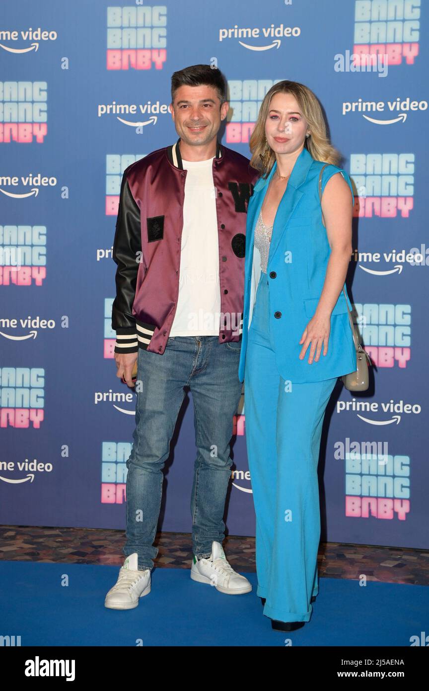 Luca Lattanzio and Marta Rossi attend the blu carpet of the premiere of ...