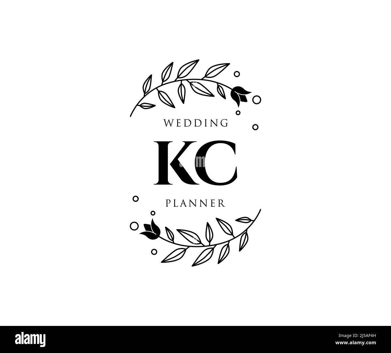 KC Initials letter Wedding monogram logos collection, hand drawn modern ...