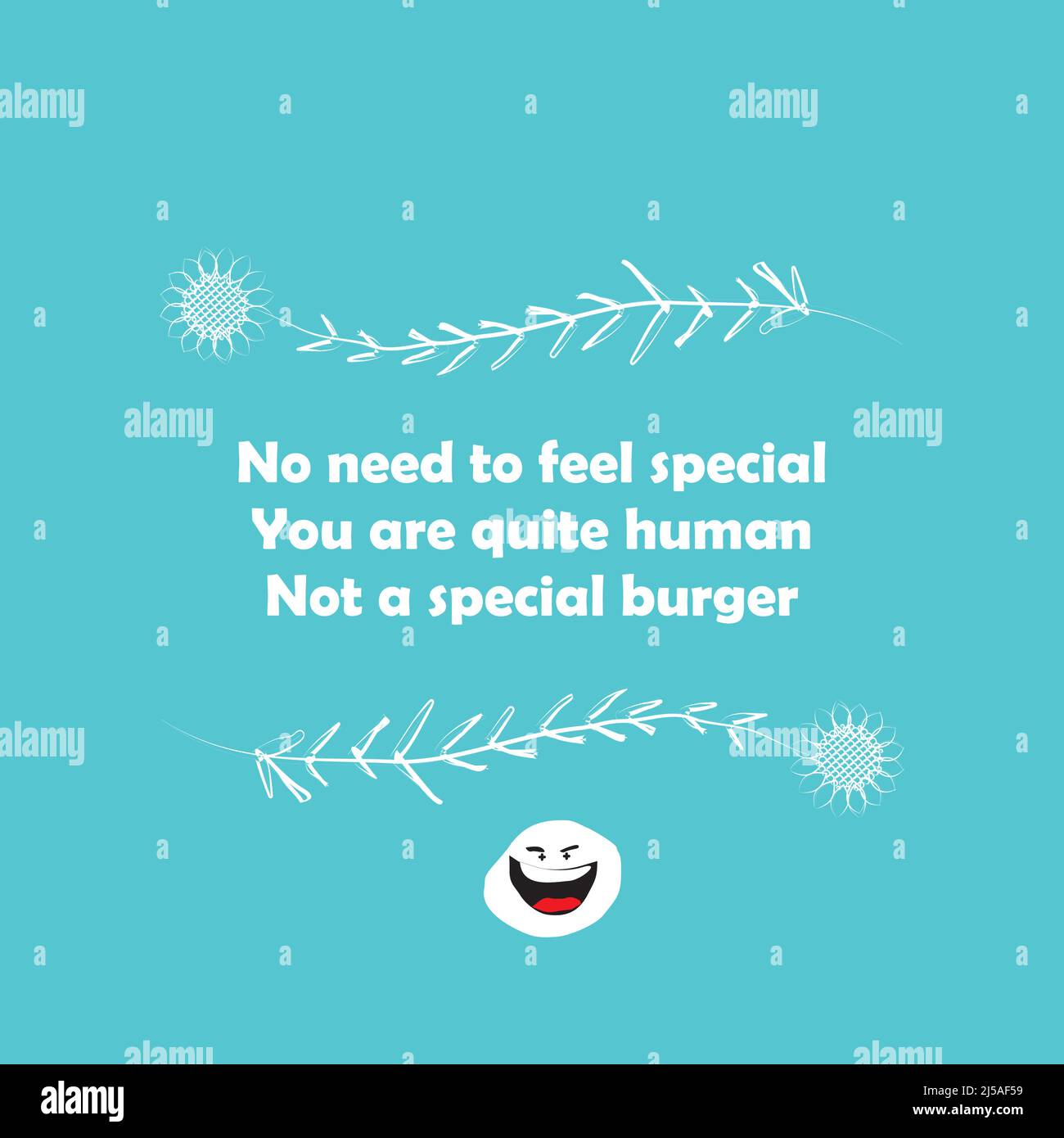 Funny wise words with wild grass illustration background Stock Vector ...