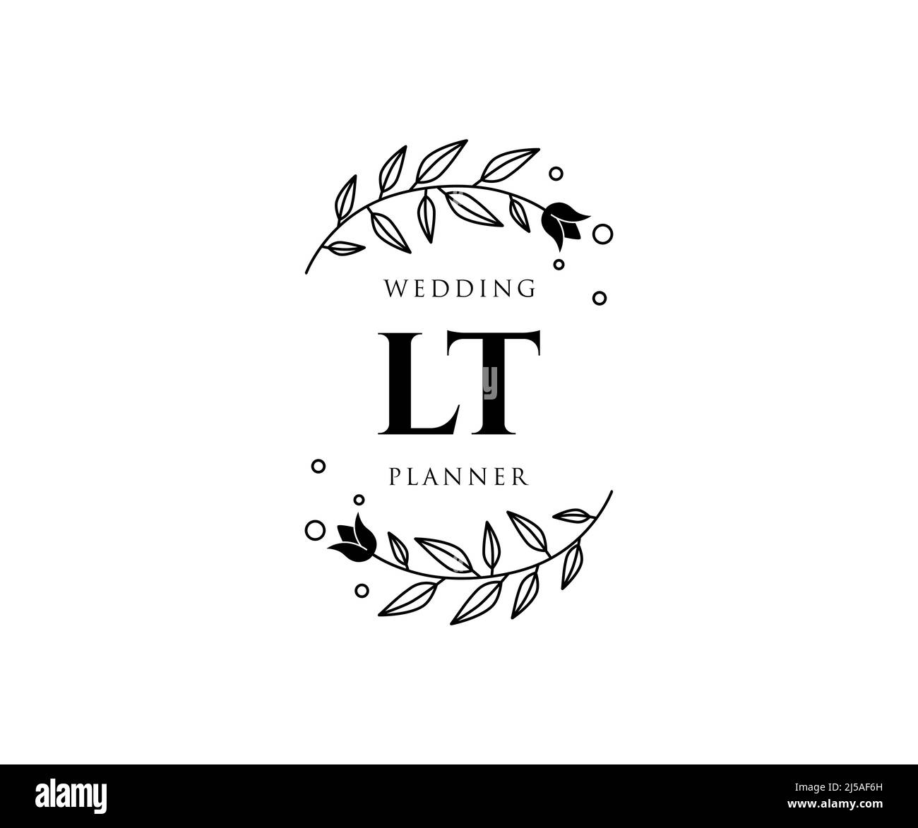 LT Initials letter Wedding monogram logos collection, hand drawn modern ...