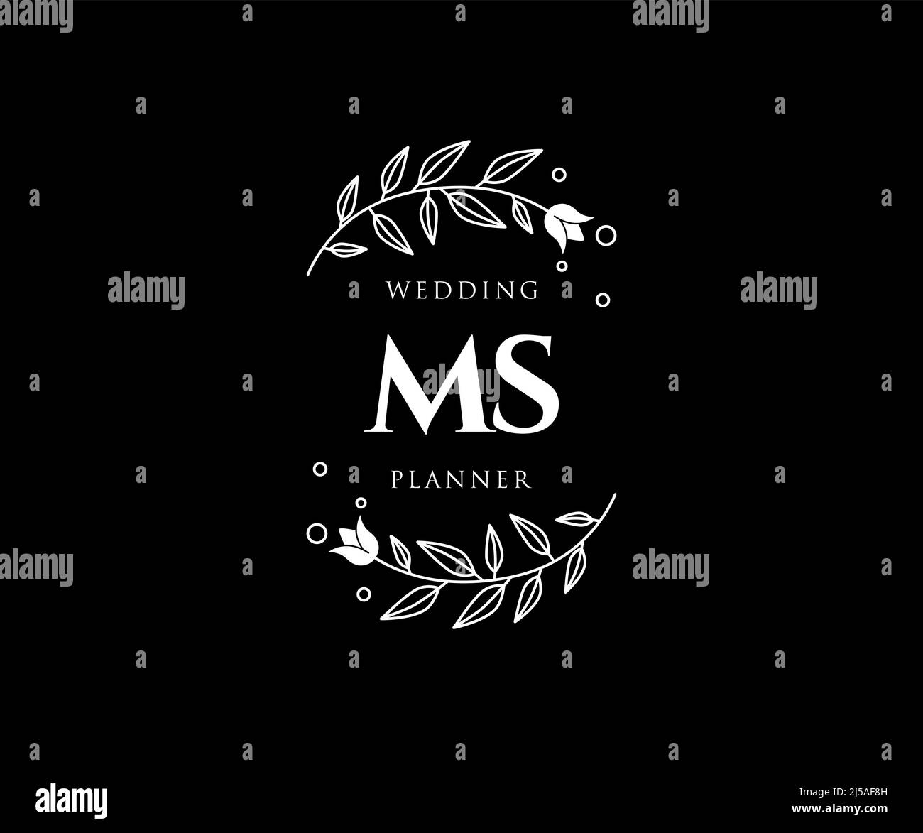 MS Initials letter Wedding monogram logos collection, hand drawn modern ...