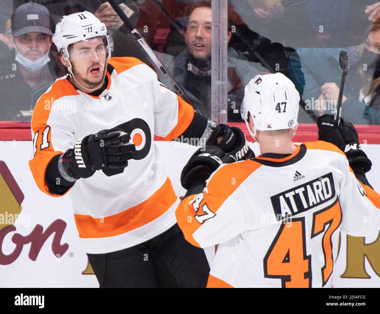 April 21, 2022, Montreal, PQ, Canada: Philadelphia Flyersâ€™ Travis ...