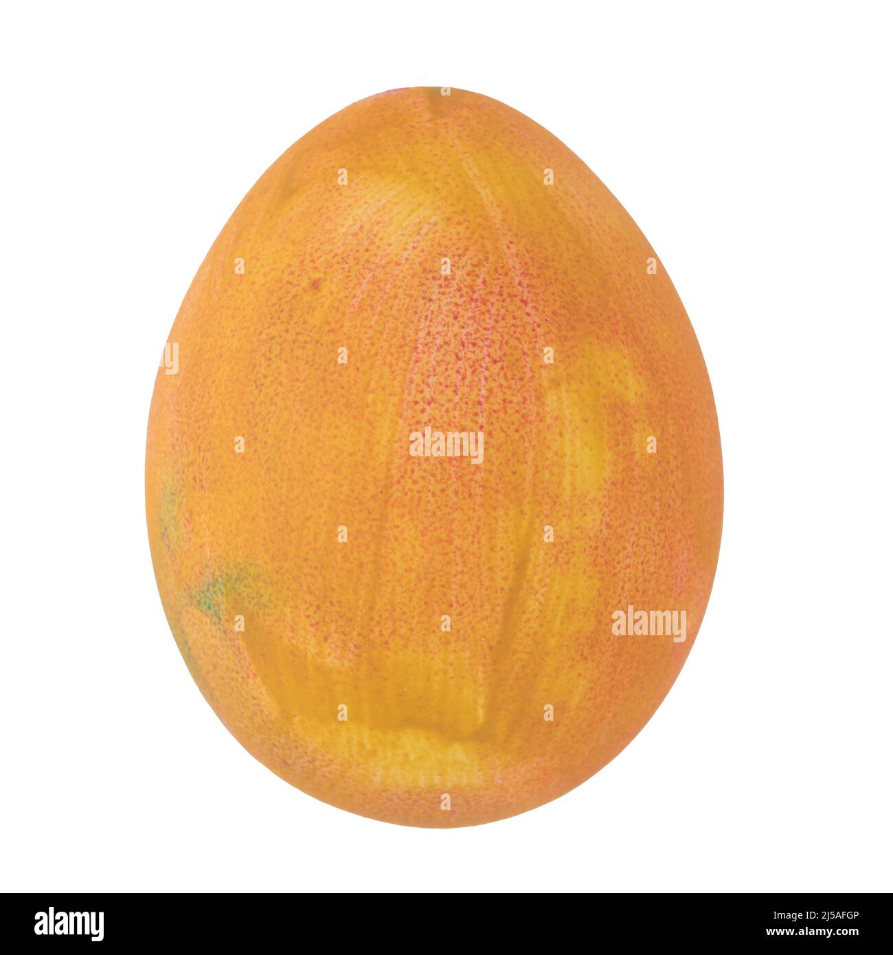 Orange painted egg isolated on white background Stock Photo - Alamy