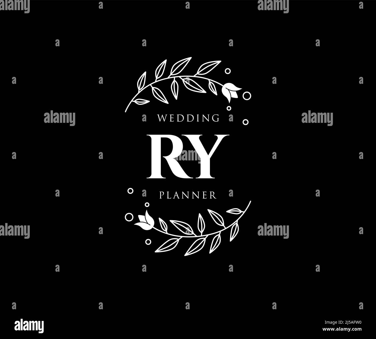 RY Initials letter Wedding monogram logos collection, hand drawn modern ...