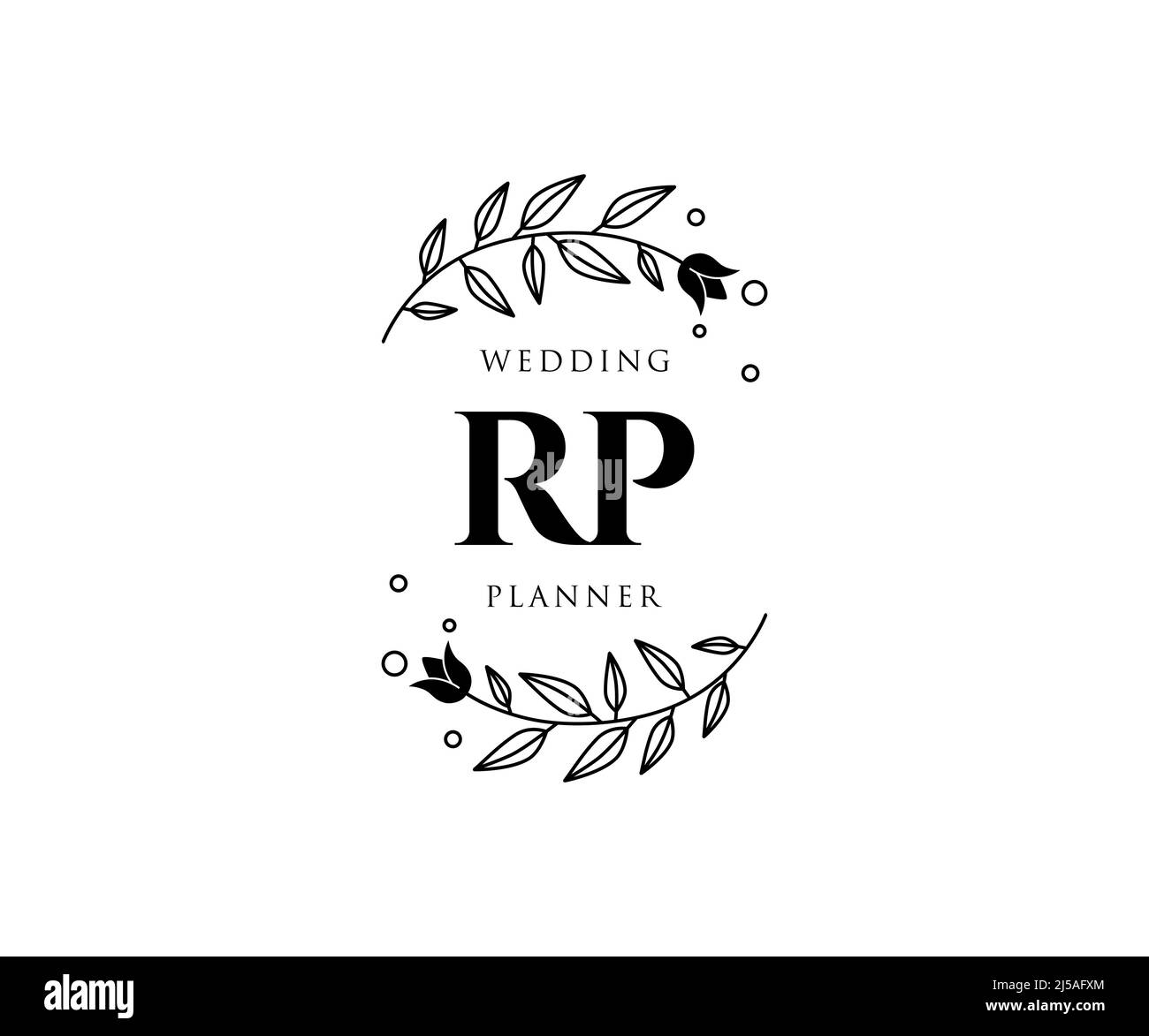 RP Initials letter Wedding monogram logos collection, hand drawn modern ...