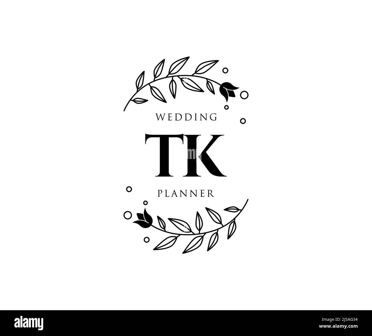 TK Initials letter Wedding monogram logos collection, hand drawn modern ...