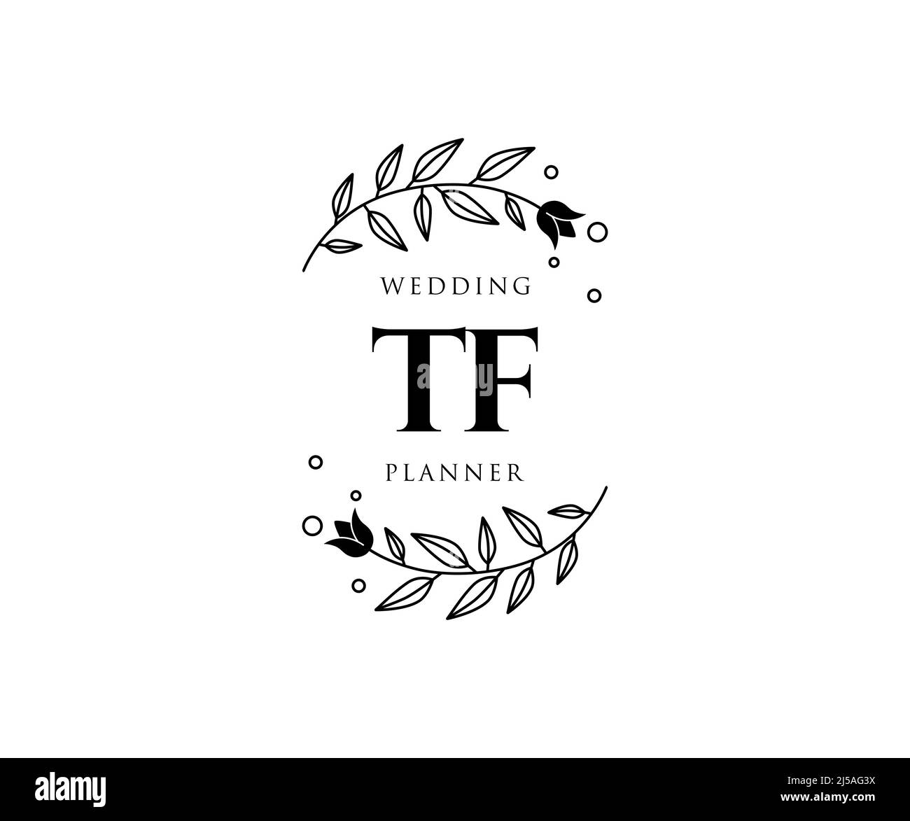 TF Initials letter Wedding monogram logos collection, hand drawn modern ...