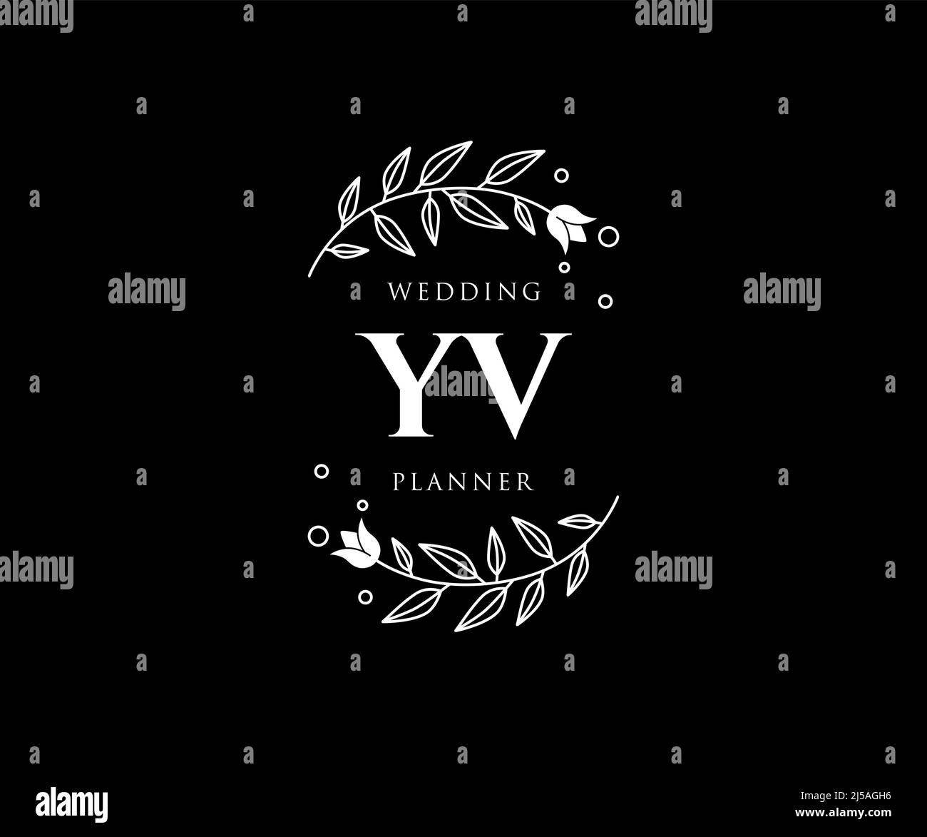 YV Initials letter Wedding monogram logos collection, hand drawn modern ...