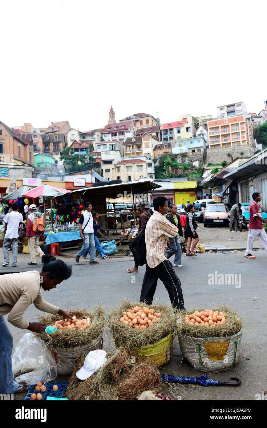 Vibrant markets in Antananarivo in Madagascar Stock Photo - Alamy