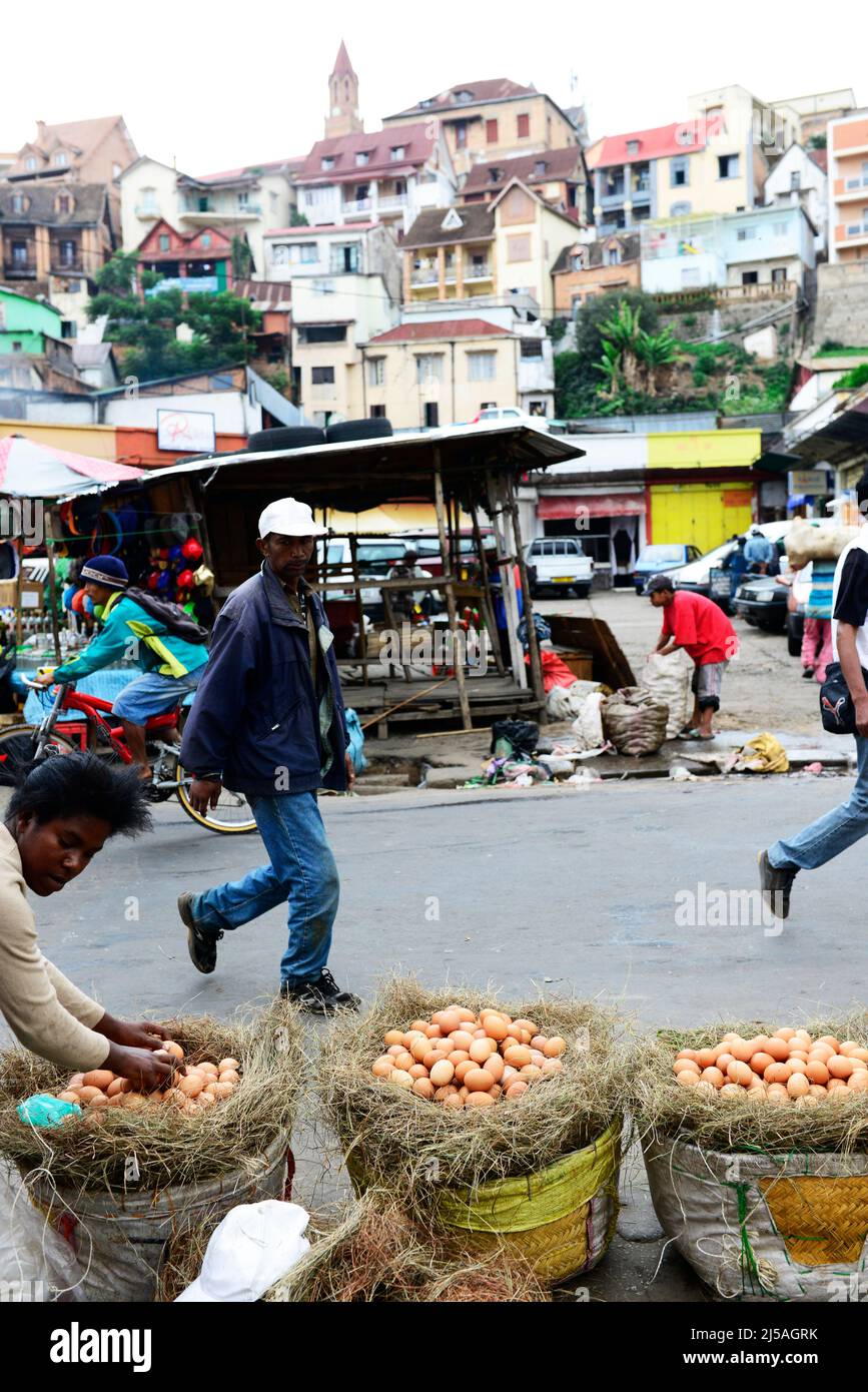 Vibrant markets in Antananarivo in Madagascar Stock Photo - Alamy
