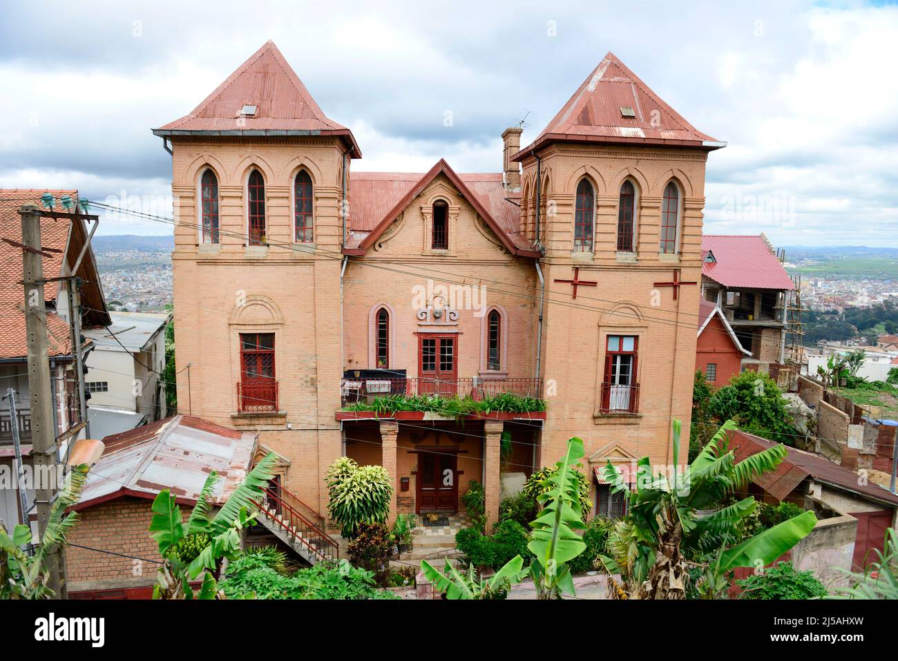 Beautiful old colonial buildings in Antananrivo, Madagascar Stock Photo ...
