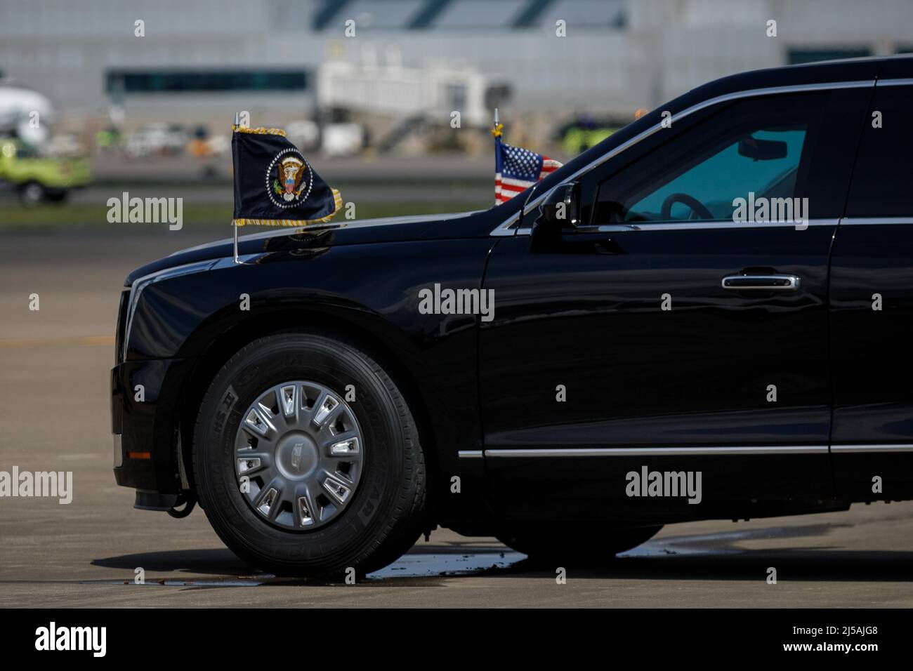 "The Beast" is the presidential limo and travels with the president ...