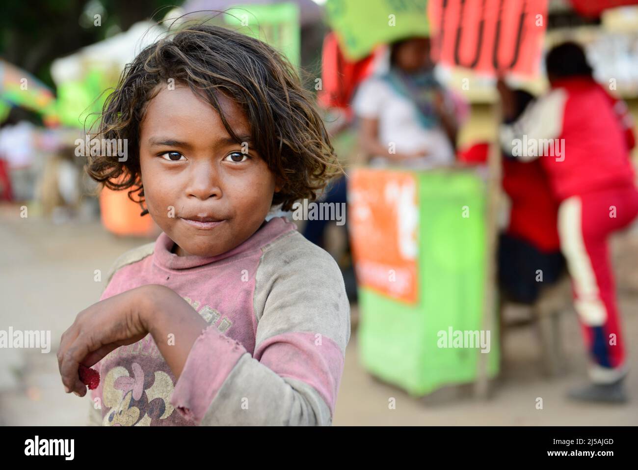 A Malagasy girl smiling at the camera. Antananarivo, Madagascar Stock ...