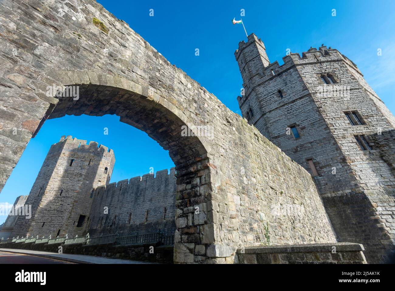 One of the greatest buildings of the Middle Ages,the Welsh flag flying ...