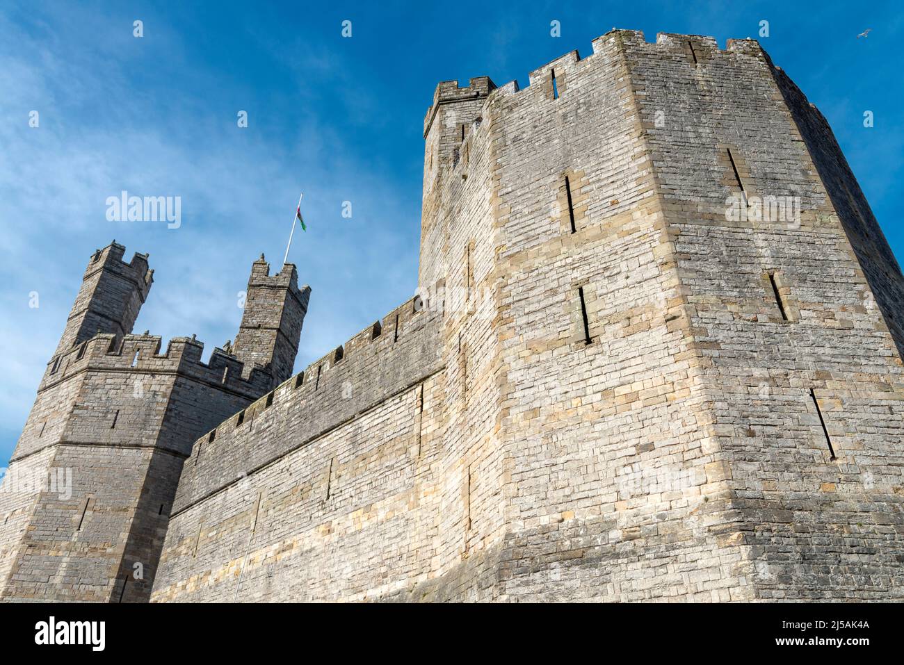 One of the greatest buildings of the Middle Ages,the Welsh flag flying ...