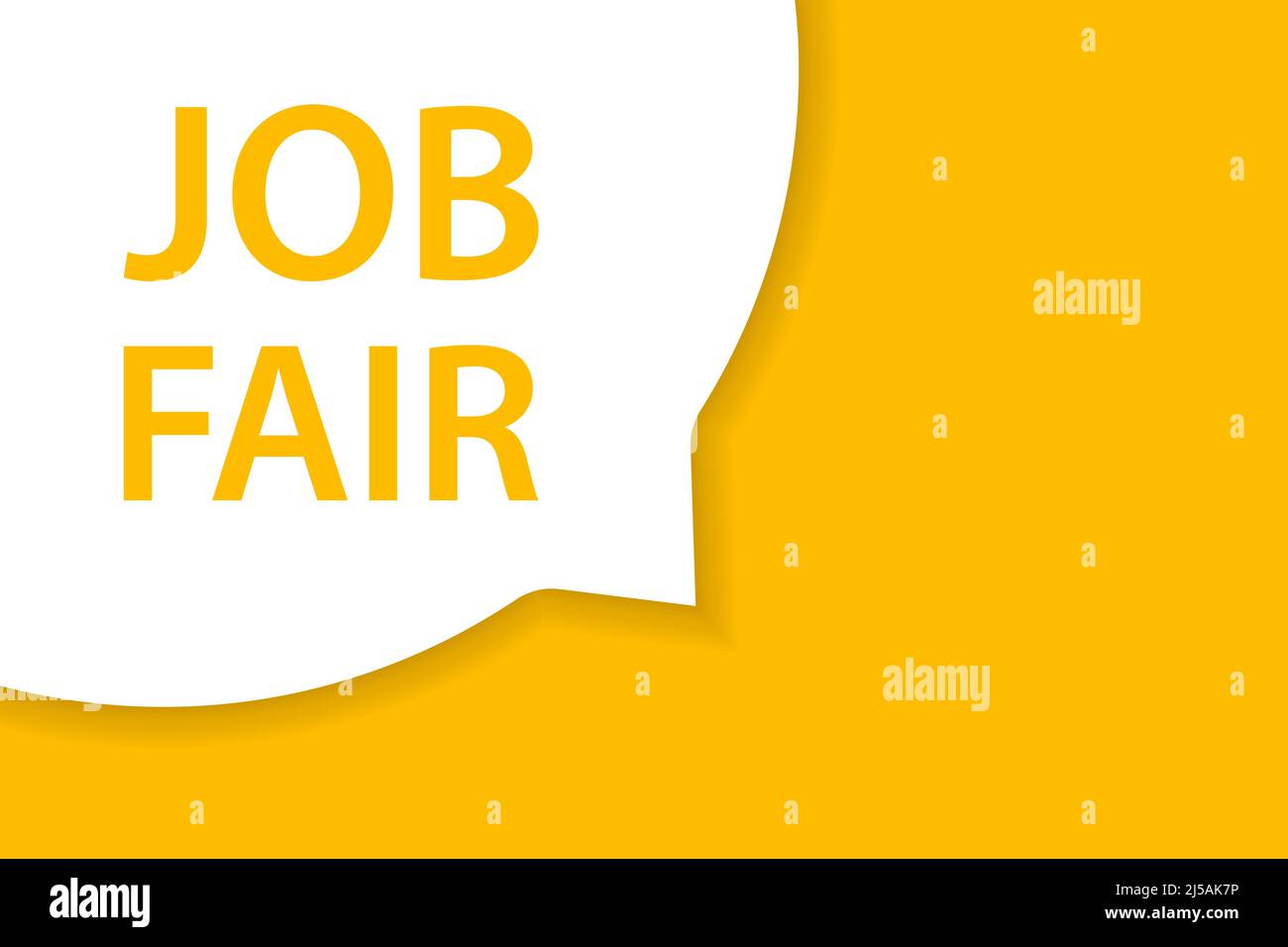 Job fair speech bubble banner vector with copy space for business ...