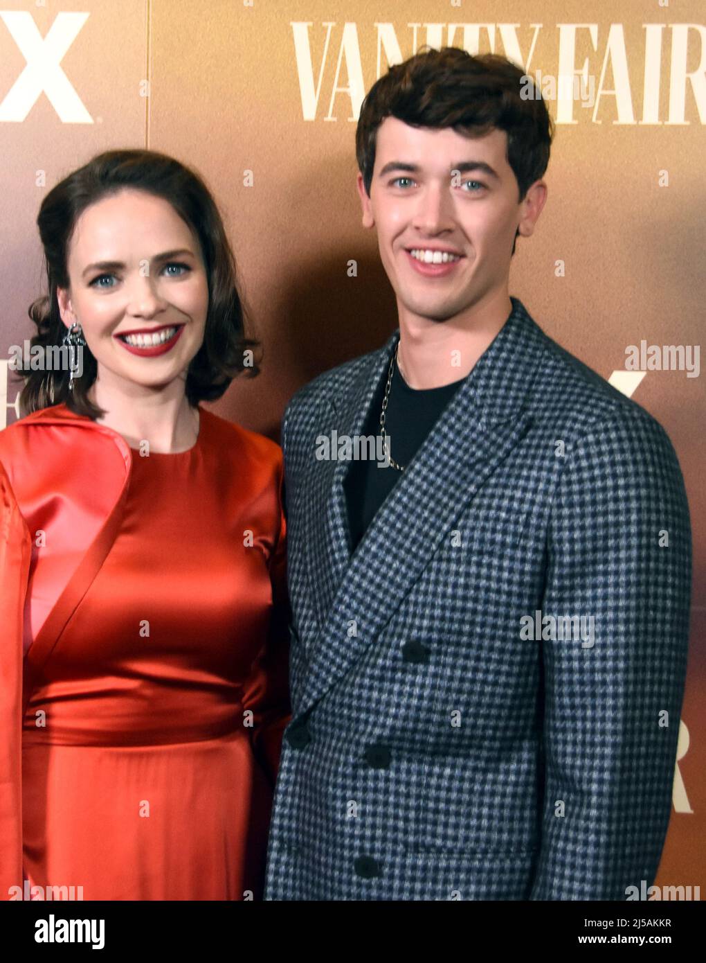 Los Angeles, California, USA 21st April 2022 Actress Eileen O'Higgins and Actor Tom Blyth attend ...