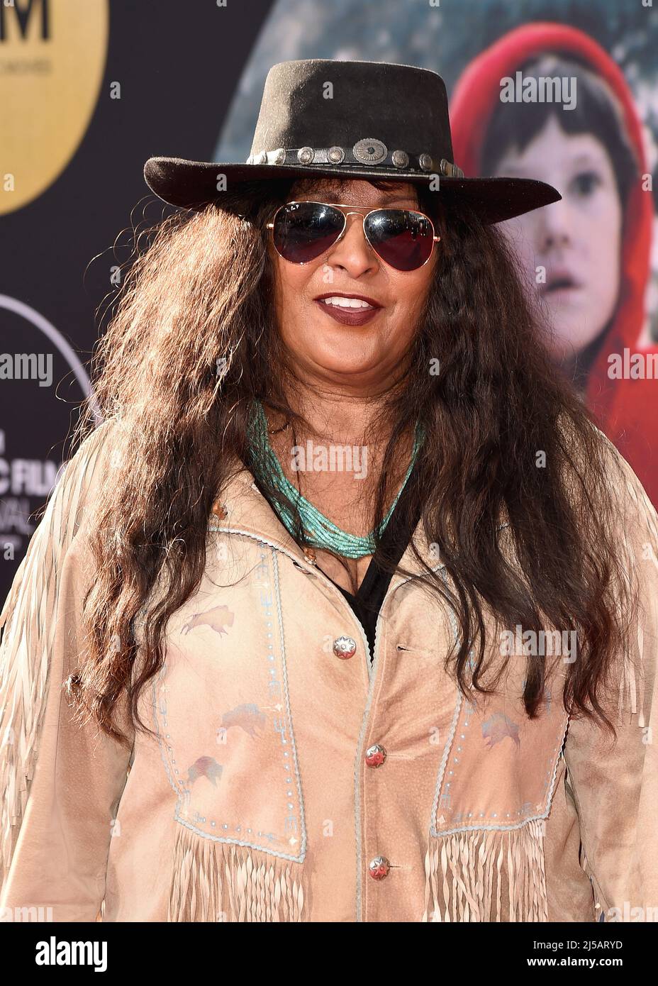 Pam Grier walking on the red carpet at the 2022 TCM Classic Film ...