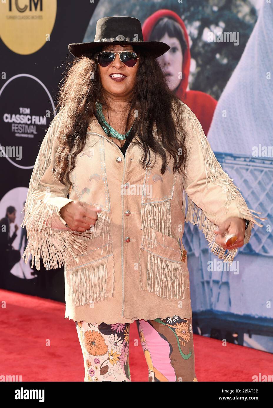 Pam Grier walking on the red carpet at the 2022 TCM Classic Film ...