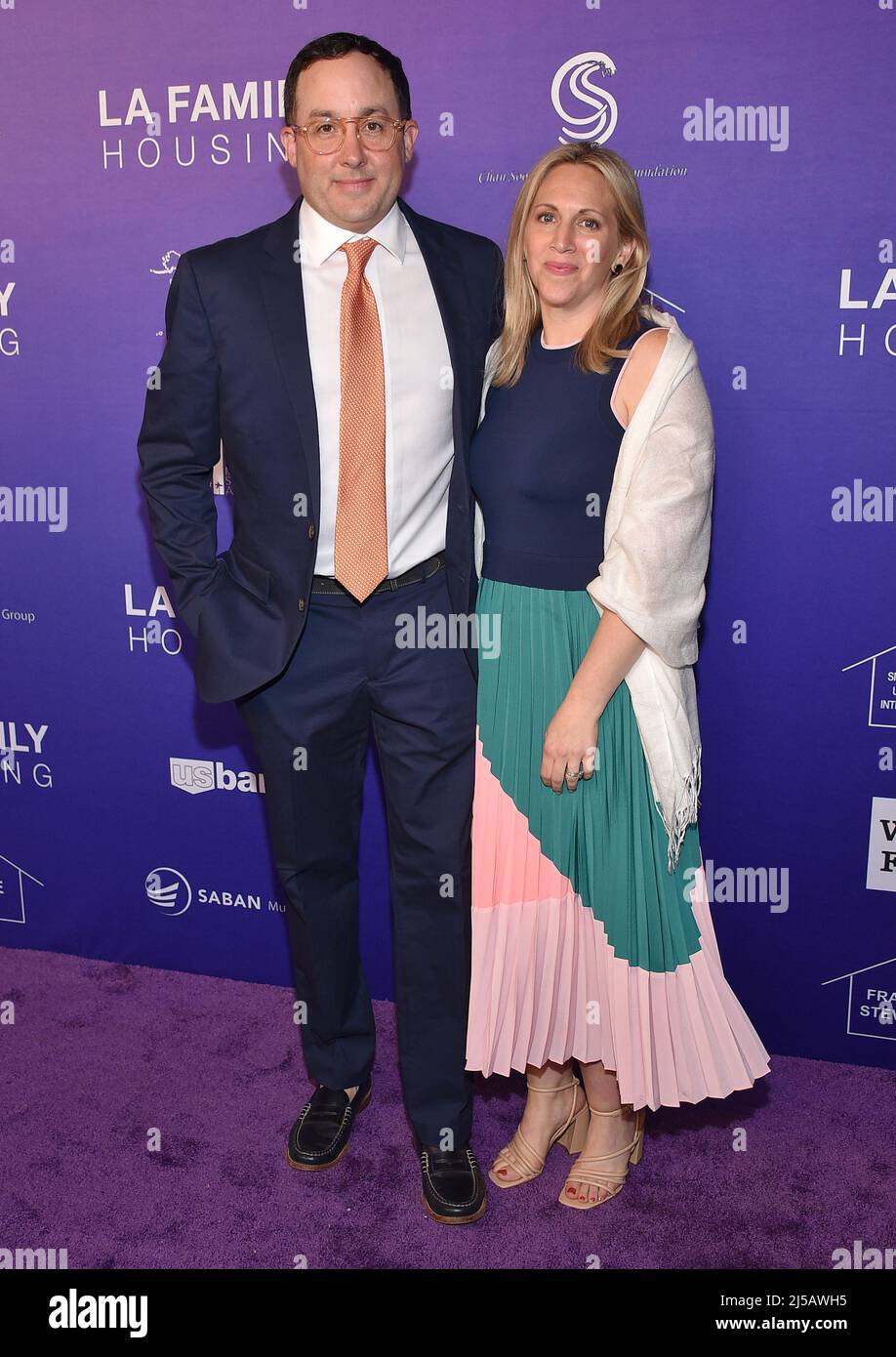 April 21, 2022, West Hollywood, California, USA: P. J. Byrne and Jaime ...